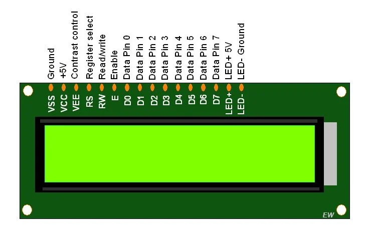 16 2 Lcd Display Circuit Diagram - Circuit Diagram