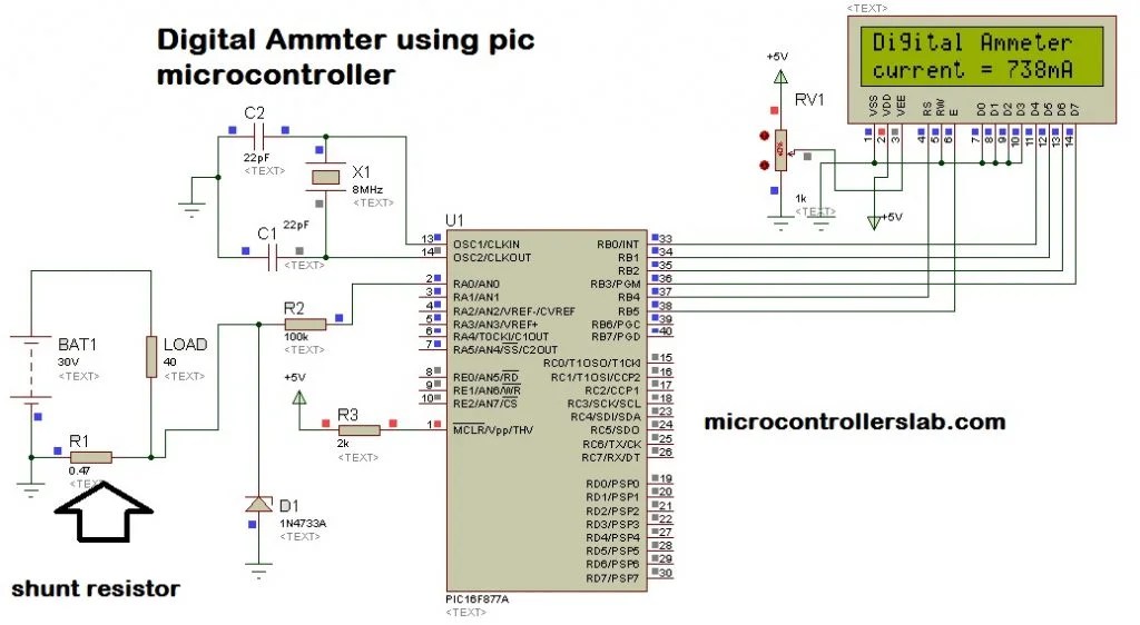 Circuit Diagram Of Digital Ammeter - Wiring Diagram