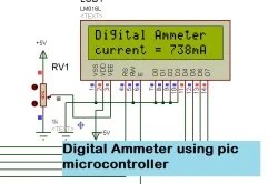 Digital Ammeter circuit and project using pic microcontroller