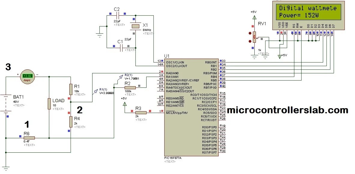 Wattmeter Circuit Diagram