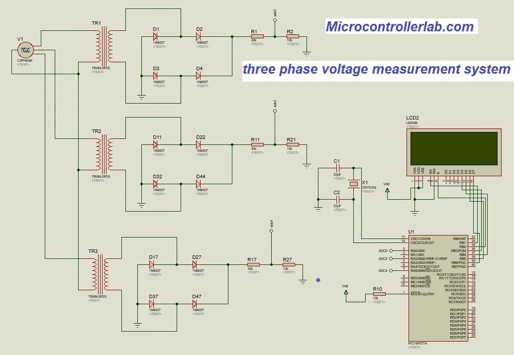 Three Phase Ac Sequence Detector Circuit Diagram