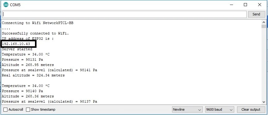 Esp32 Bmp180 Web Server Using Arduino Ide Microcontrollers Lab