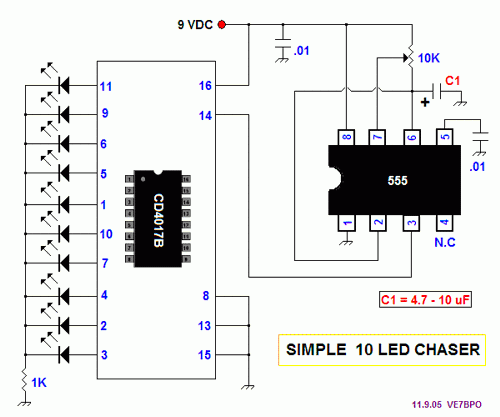 Circuit Diagram Of Ic 4017 - Circuit Diagram