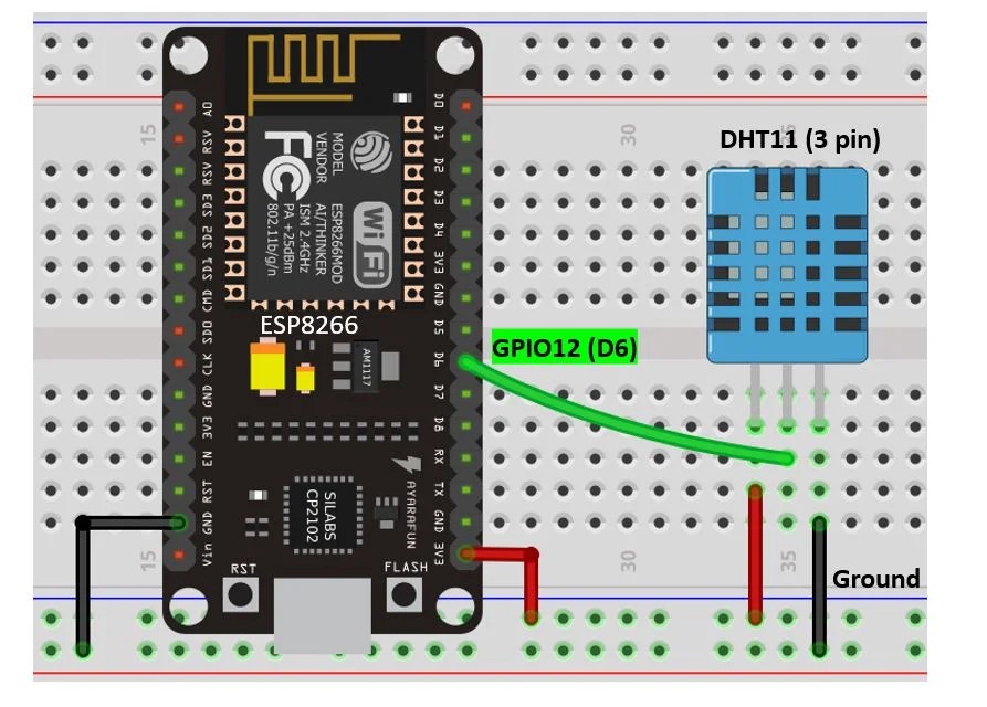 Nodemcu Esp8266 With Dht11 And Firebase Realtime Database