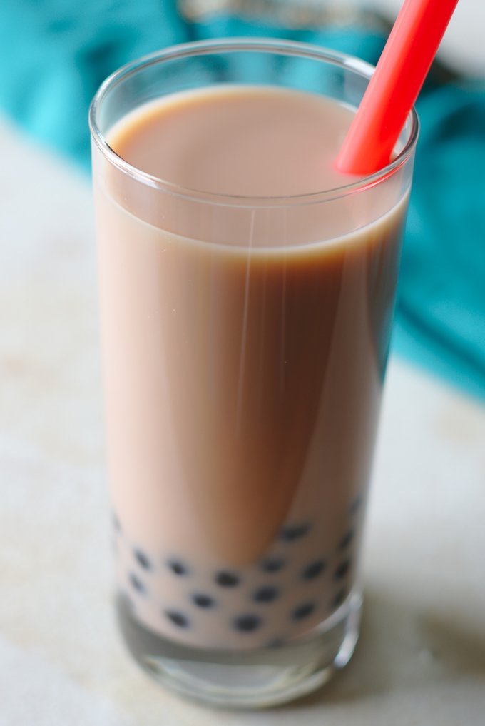 Raspberry Peach Bubble Tea - Mildly Meandering
