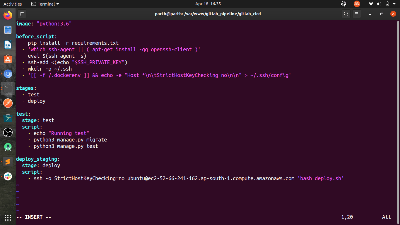 Gitlab Ci Array Variable