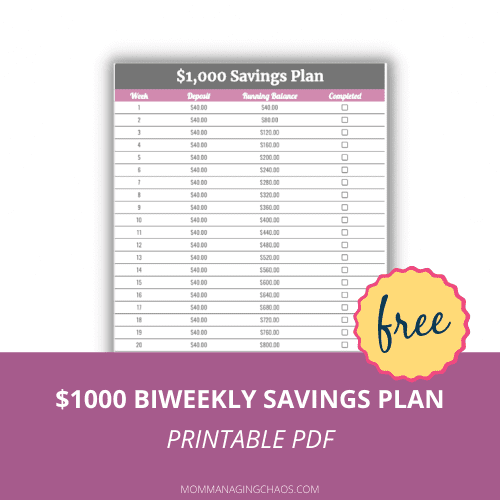 Biweekly Savings Challenges | Saving $1,000, $5,000 & $10,000 this year!
