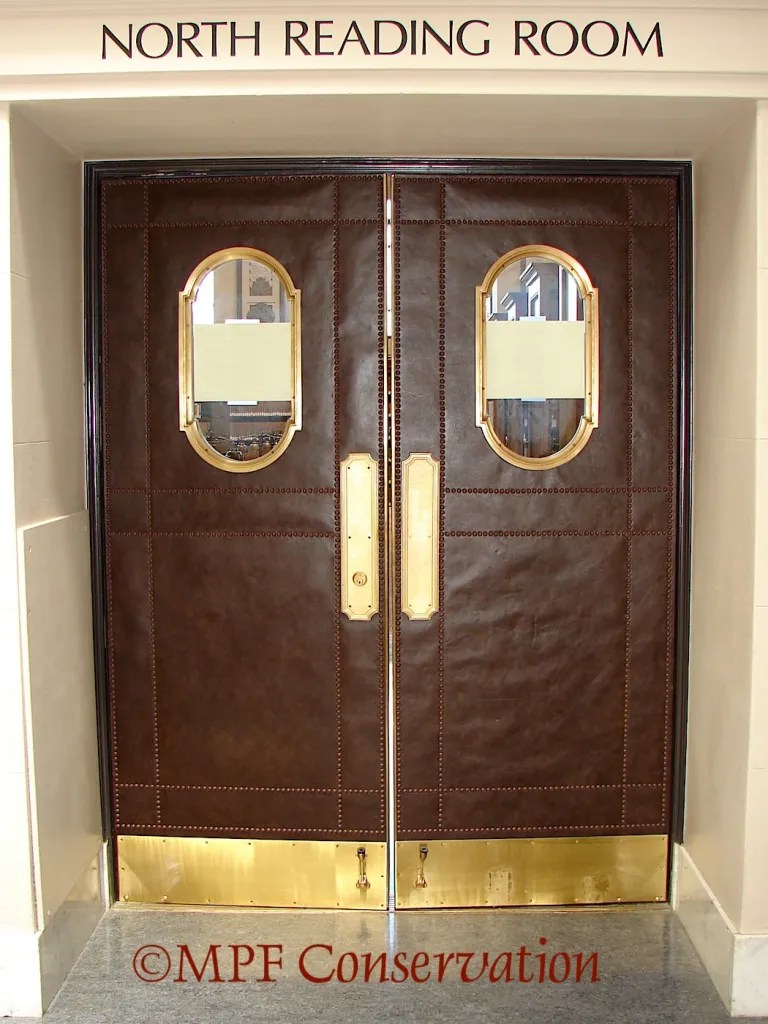 Doe Memorial Library Leather Doors - MPF ConservationMPF Conservation