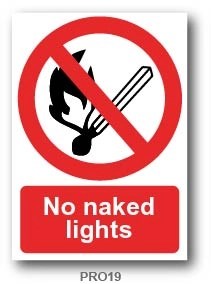No naked lights | Prohibition signs - Multiprint Solutions