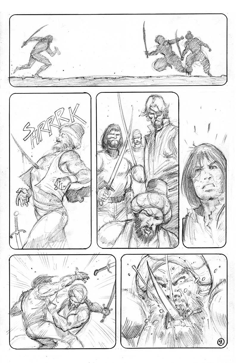 Five Ghosts 9 Page 9 inks – Multiversity Comics