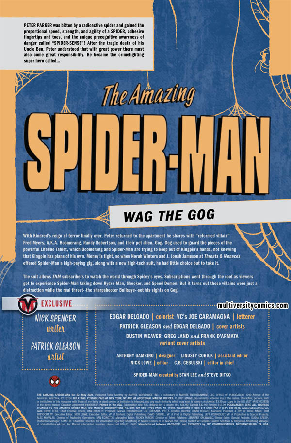 Amazing Spider-Man issue 62 preview page 1 – Multiversity Comics