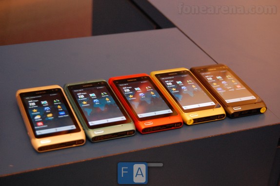 Pics: All the Nokia N8 Colours together! Silver, Blue, Orange, Green ...