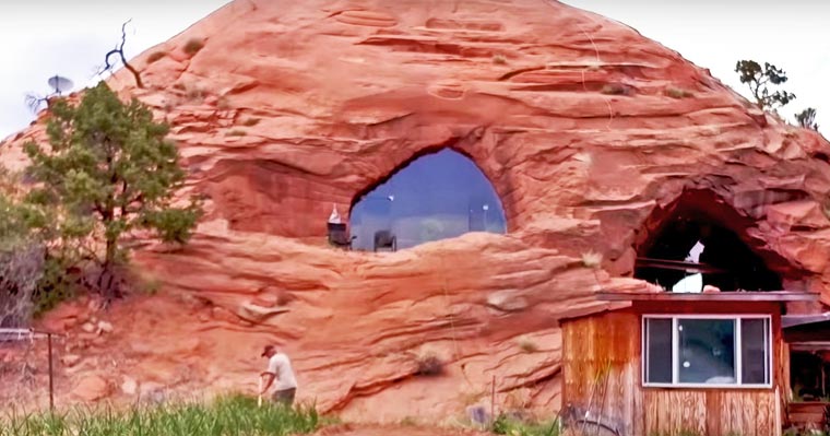 Man builds modern 5,700-square-foot cave home inside desert cave in Utah
