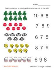 10 Kindergarten Math Counting Worksheets