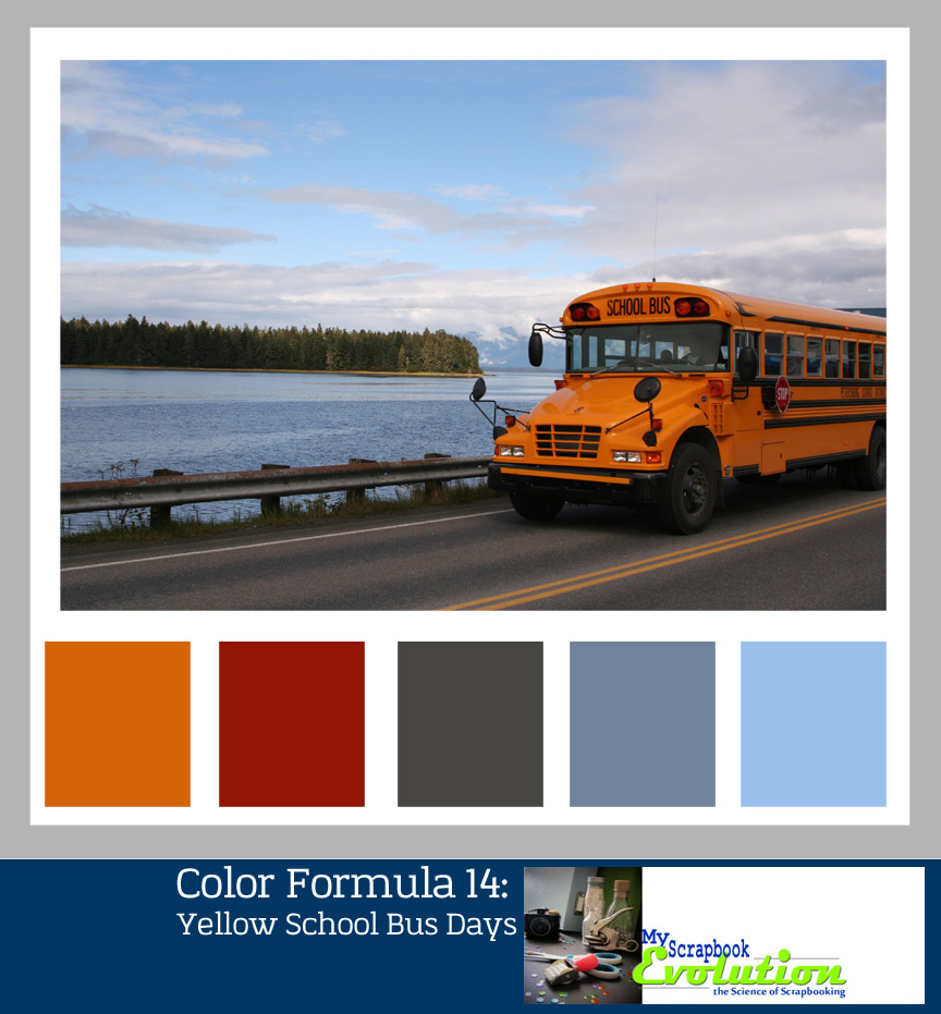 Color Formula 14: Yellow School Bus Days-color palette - My Scrapbook ...