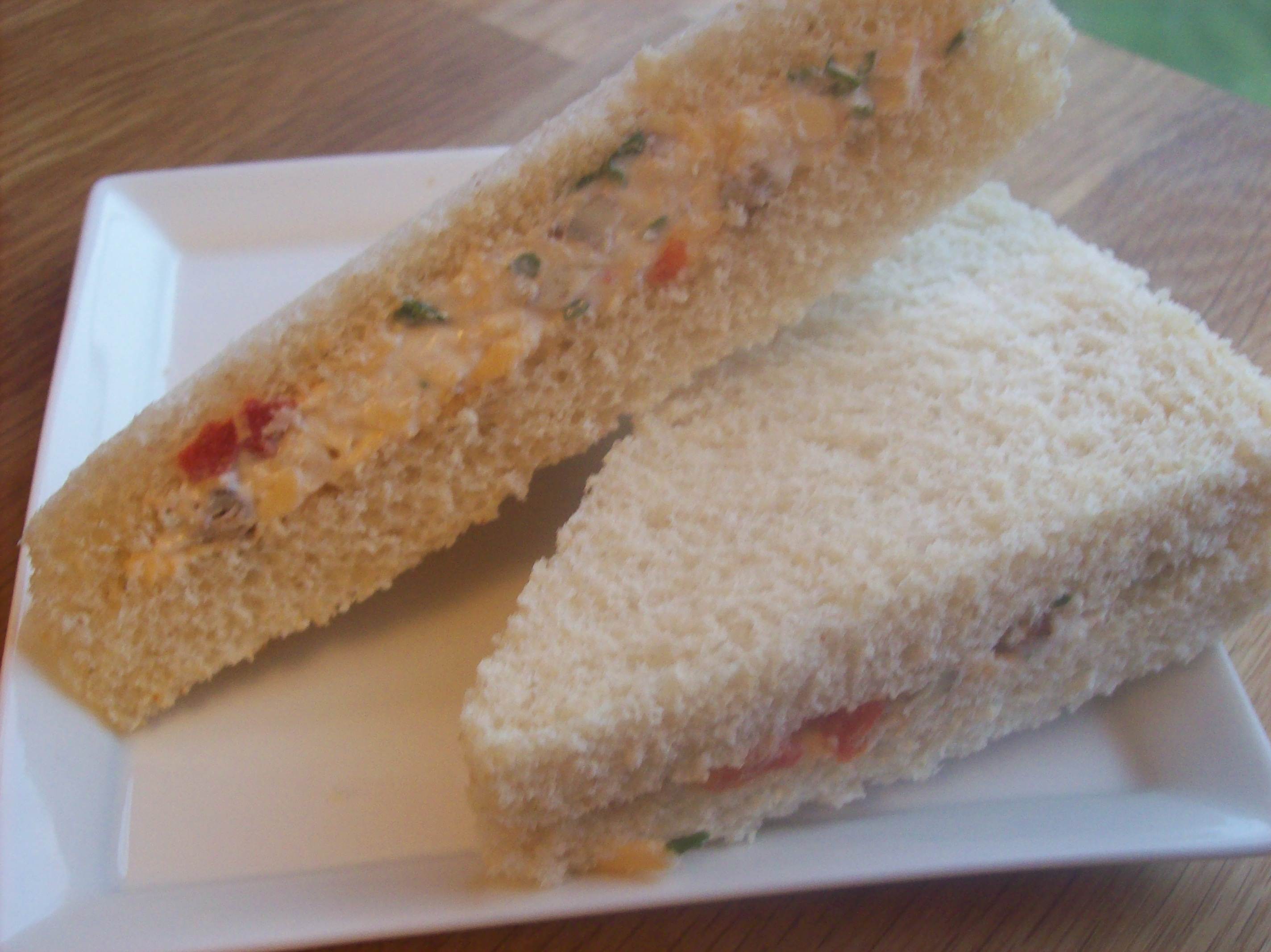 Pimento Cheese Tea Sandwiches - My Stained Apron