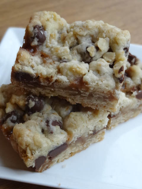 Caramel Oat Shortbread Bars - My Stained Apron