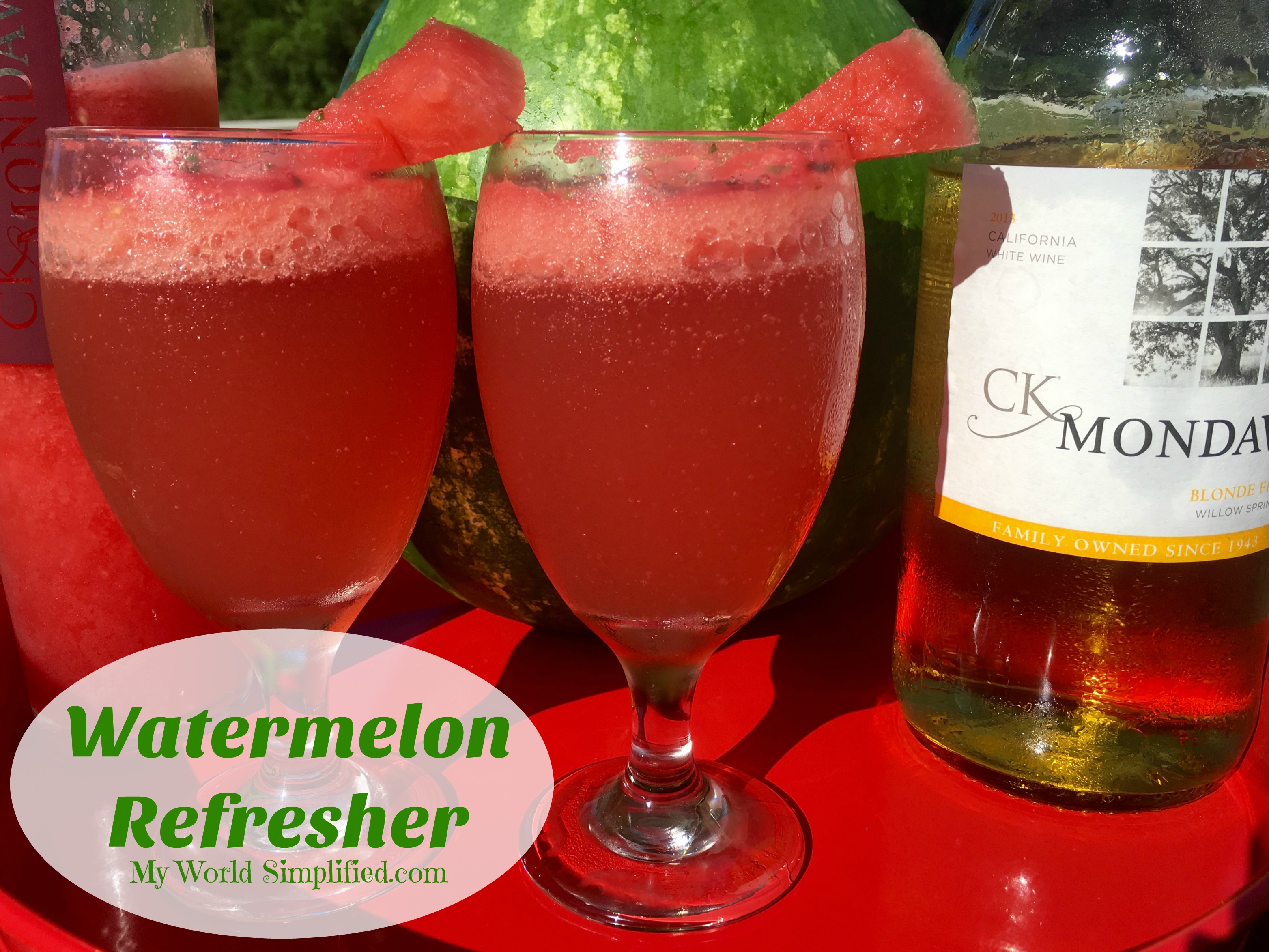Watermelon Refresher Cocktail – My World Simplified