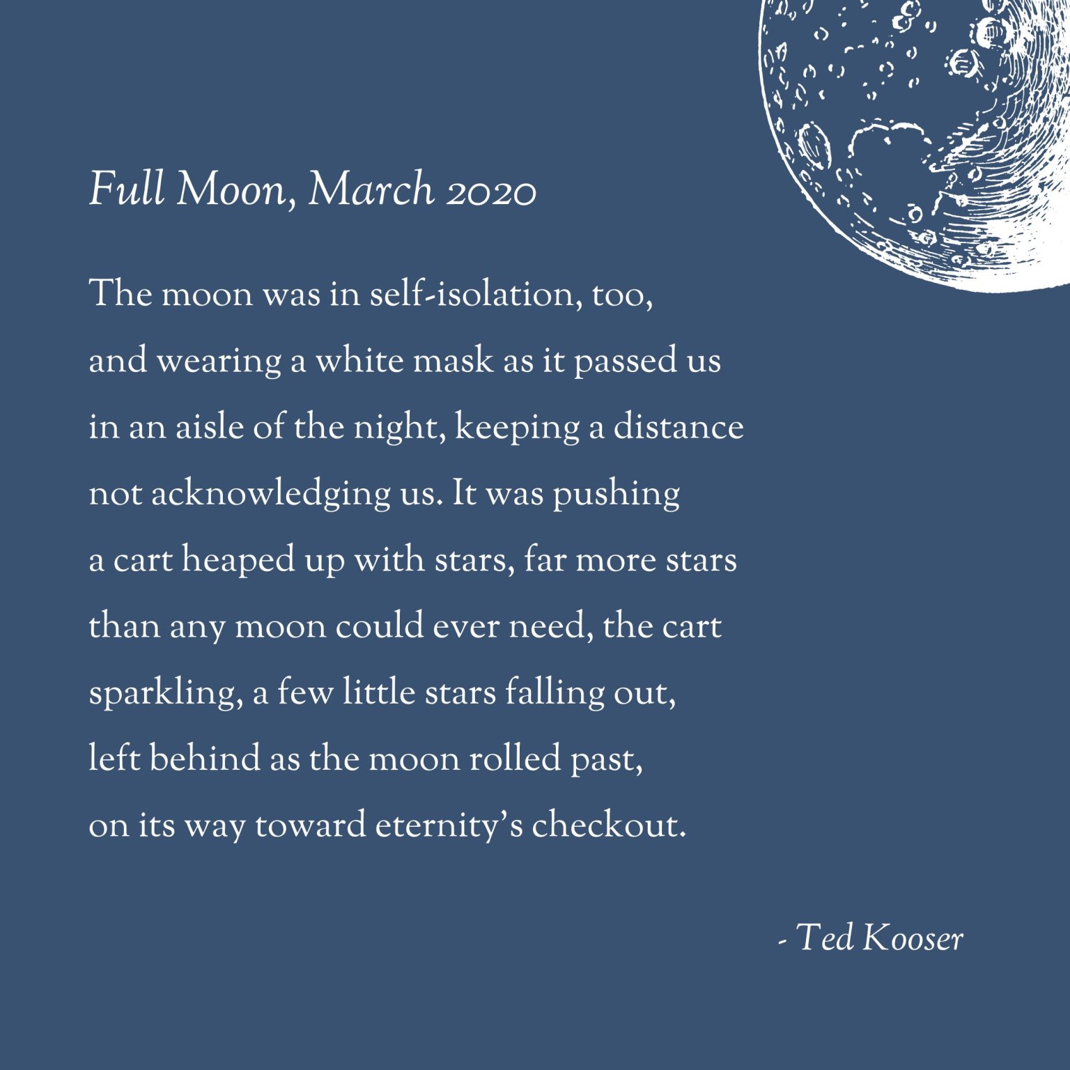 Poem: Full Moon, March 2020 - Ned Hayes