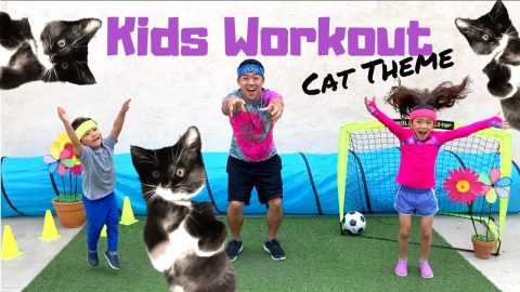 Bobo P.E. | Kids at Home Workout [Funny CATS-Style] - NETFLEX Kids
