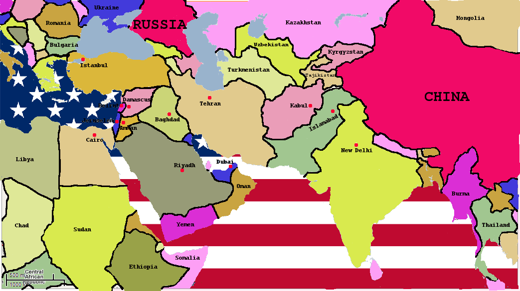 Fun With Maps: Understanding How Iran Sees the World | Newsburglar