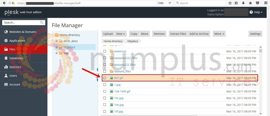 Control Panel Plesk5 - บริการพัฒนาเว็บ || บริการพัฒนาระบบ || บริการ Hosting , VPS , Cloud ...