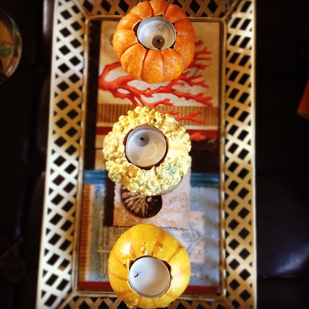 Make party-ready votives out of funky gourds • Offbeat Home & Life