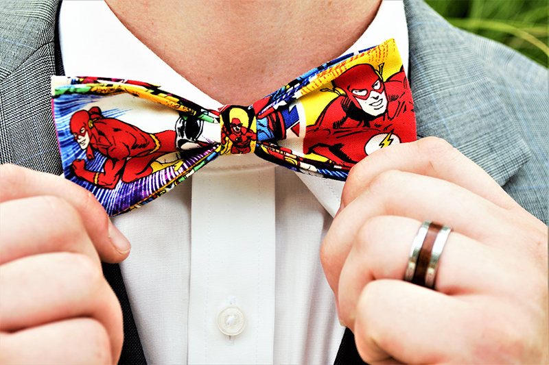 DIY for days at this adorable vintage comic book wedding on Offbeat Wed ...