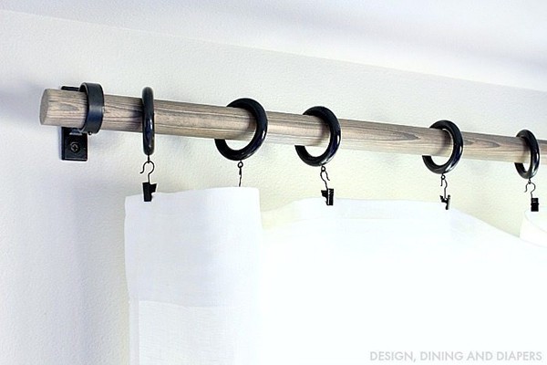 How to make DIY Curtain Rods - Ohoh deco