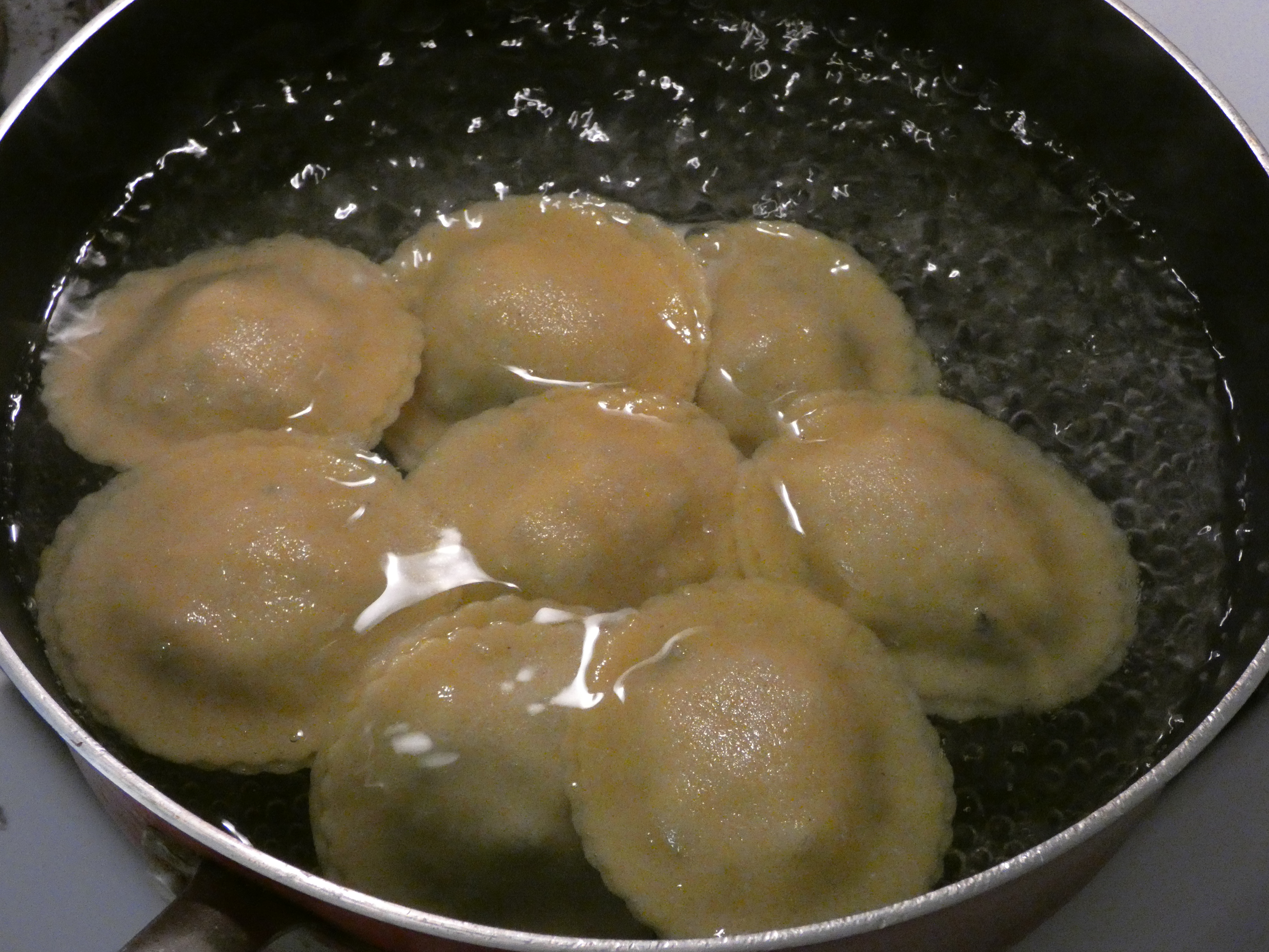 Goose Giblet Ravioli with Dijon Red Wine Sauce | OlverIndulgence