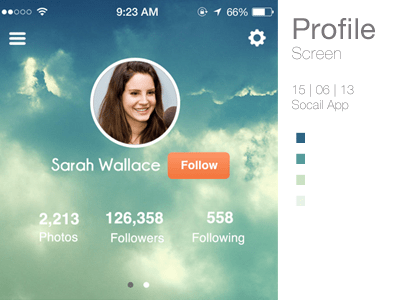 Android Profile Screen UI Design Inspiration - OnAirCode