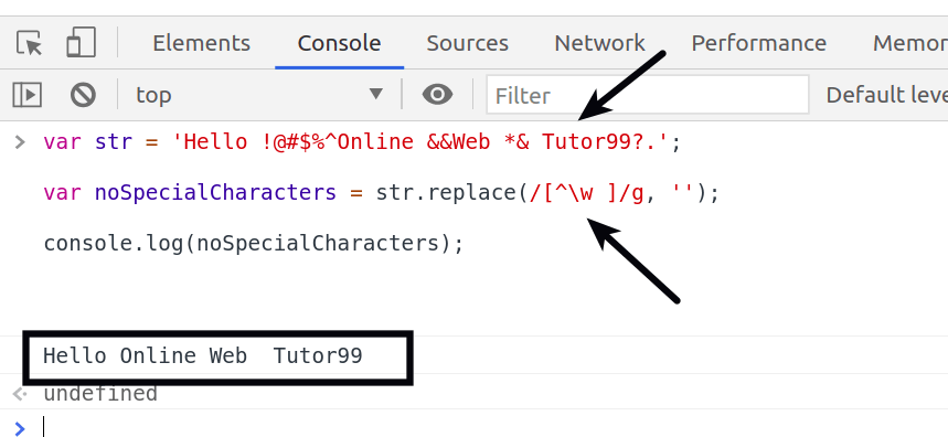 remove-special-characters-from-a-string-in-javascript