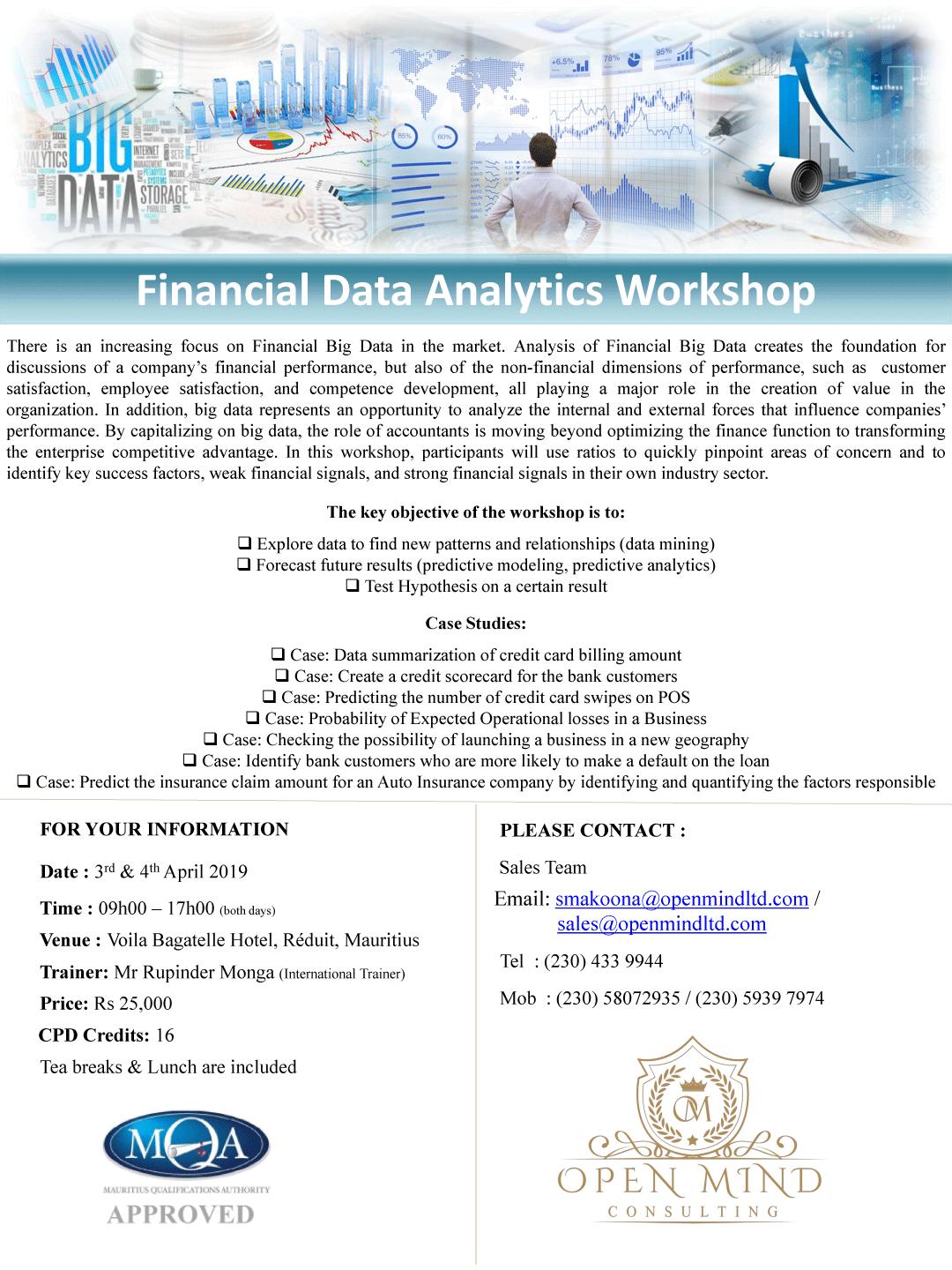 Financial Data Analytics Workshop - Open Mind Consulting