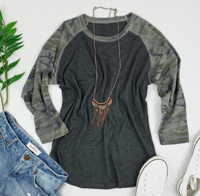 Camo Raglan Tee under $14 Shipped (This looks SUPER comfy!)