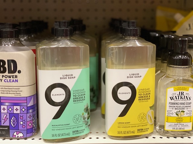9 Elements Dish Soap or All Purpose Cleaner from $2.25!