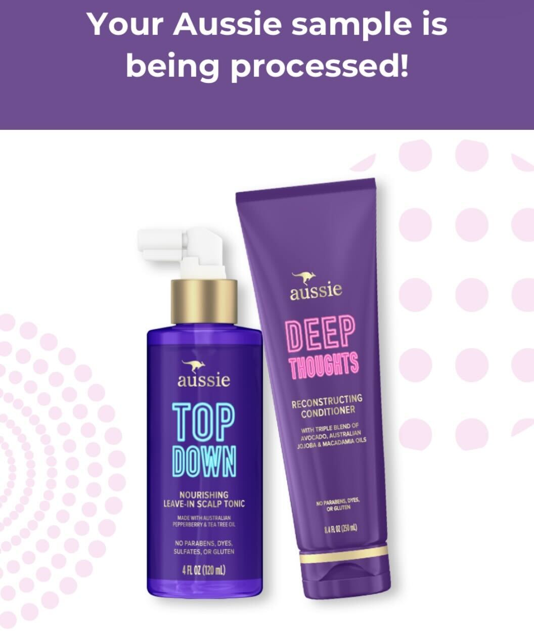Free Full Sized Bottle of Aussie Haircare!