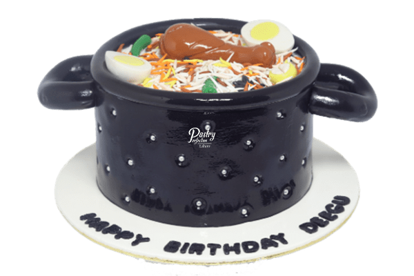 Biryani Bowl Theme Birthday Cake - Biryani Food Lover Cake