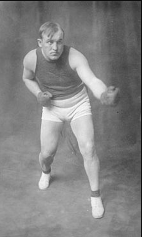 Boxer Tommy Burns at Medlow Bath.