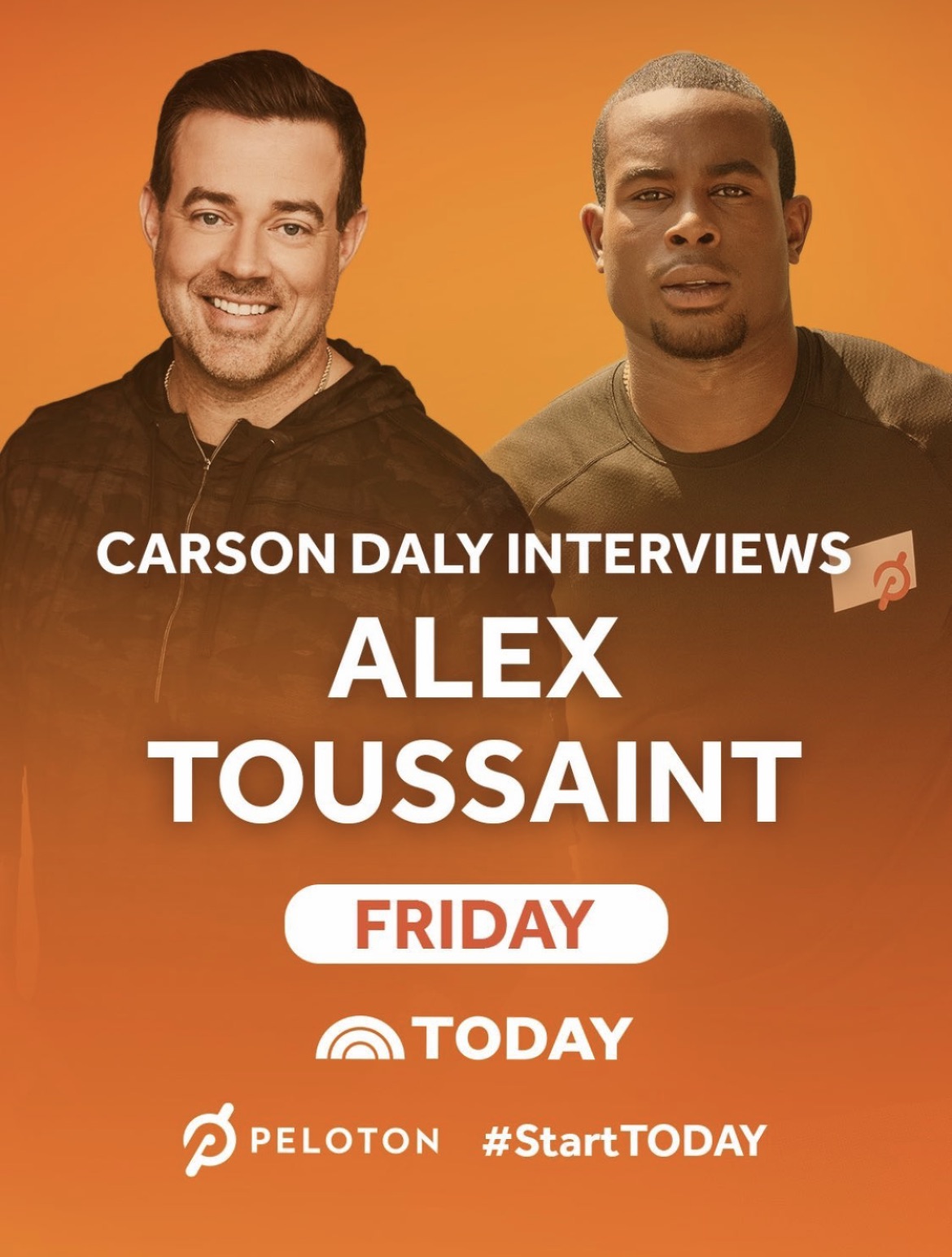 Alex Toussaint on Today + Carson Daly created playlist - Peloton Buddy