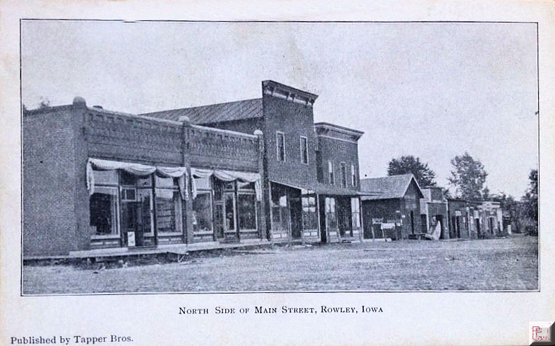 Main Street Postcard views of Towns in the State of Iowa