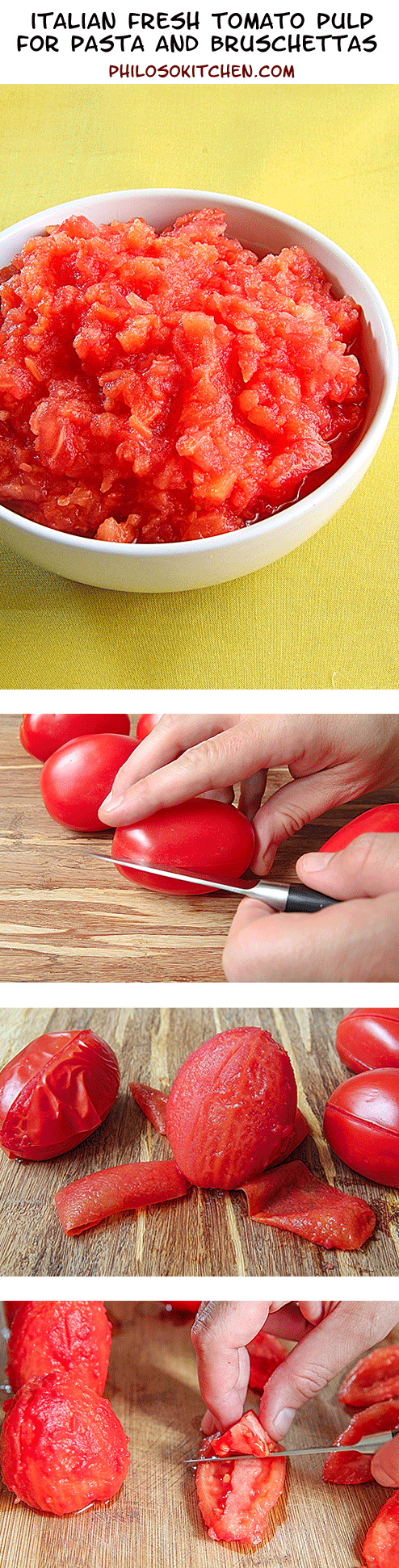 FRESH TOMATO PULP for dressing and bruschettas