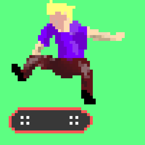 Skateboard Pixel Art