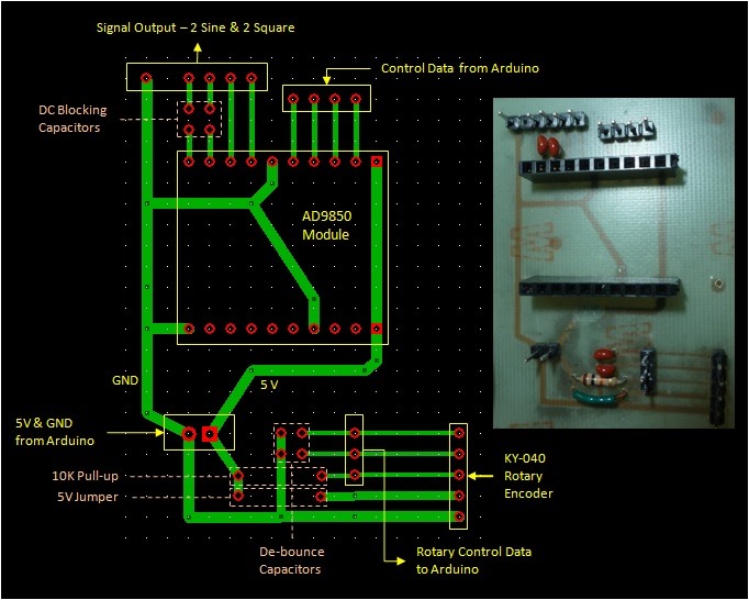 Signal Generator Printed Circuit Board - Making It Up