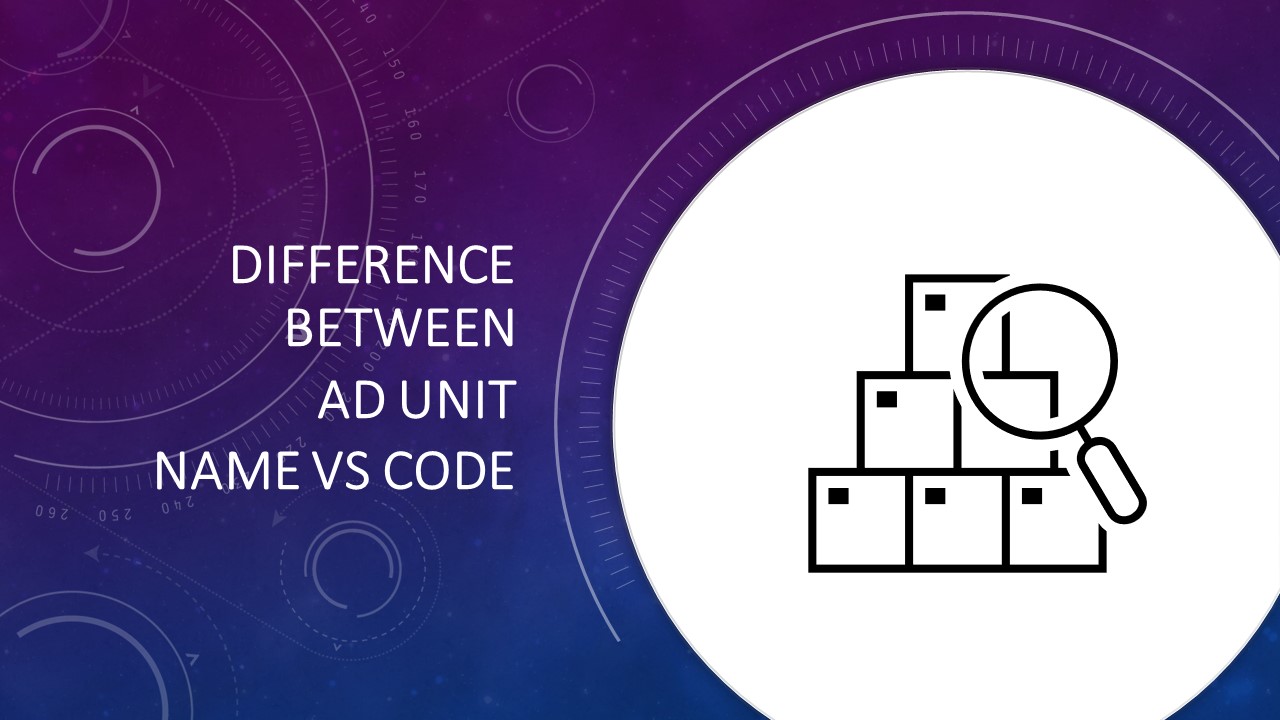 Difference Between Ad unit Name vs Code. | Pragmatic Web Media