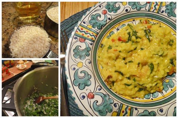 Pressure Cooker (Instant Pot) Spinach and Goat Cheese Risotto