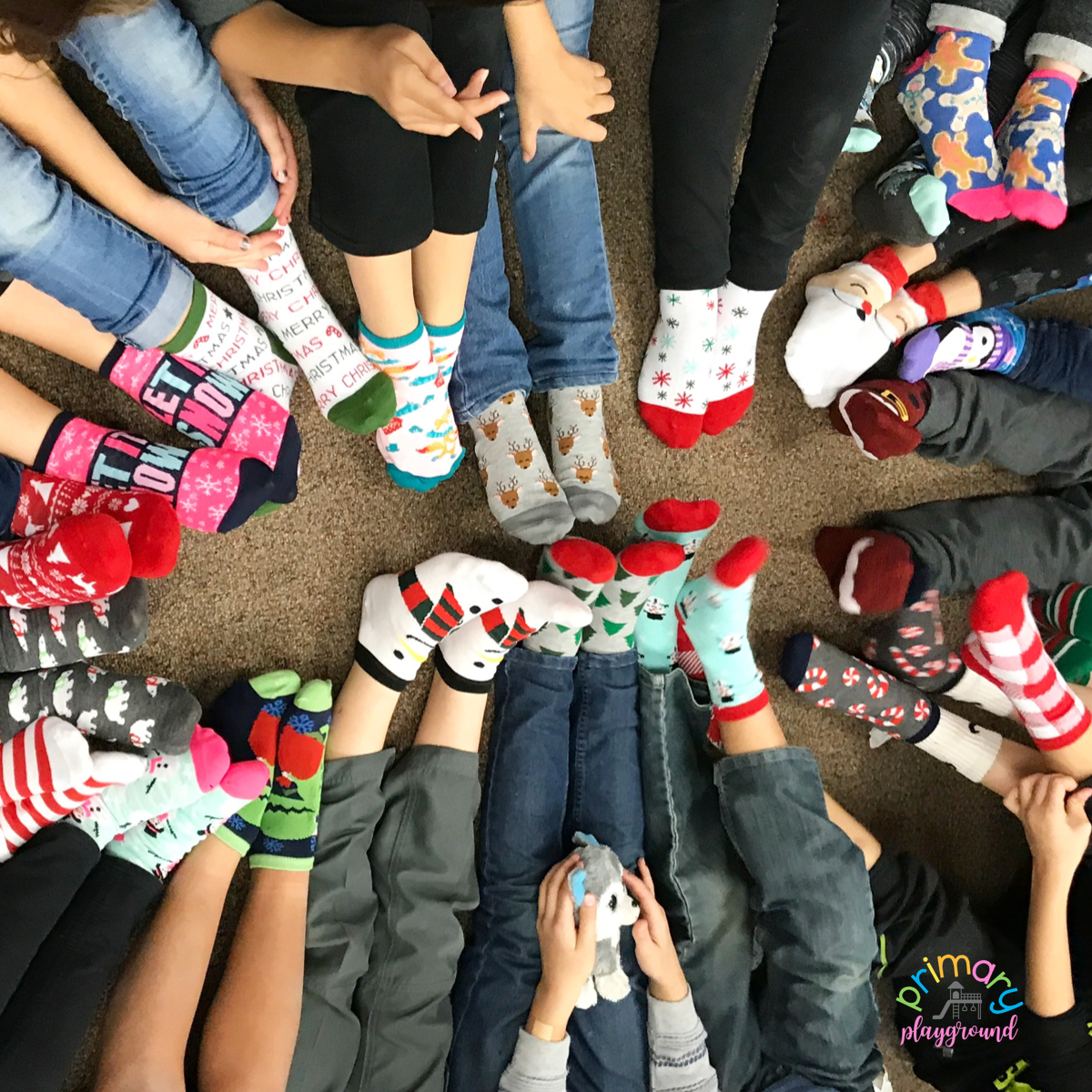 Christmas Socks Gift Tag - Primary Playground