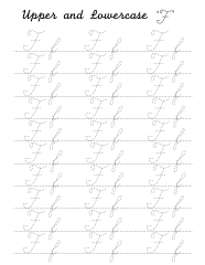 Cursive F Worksheet Cursive F Worksheet