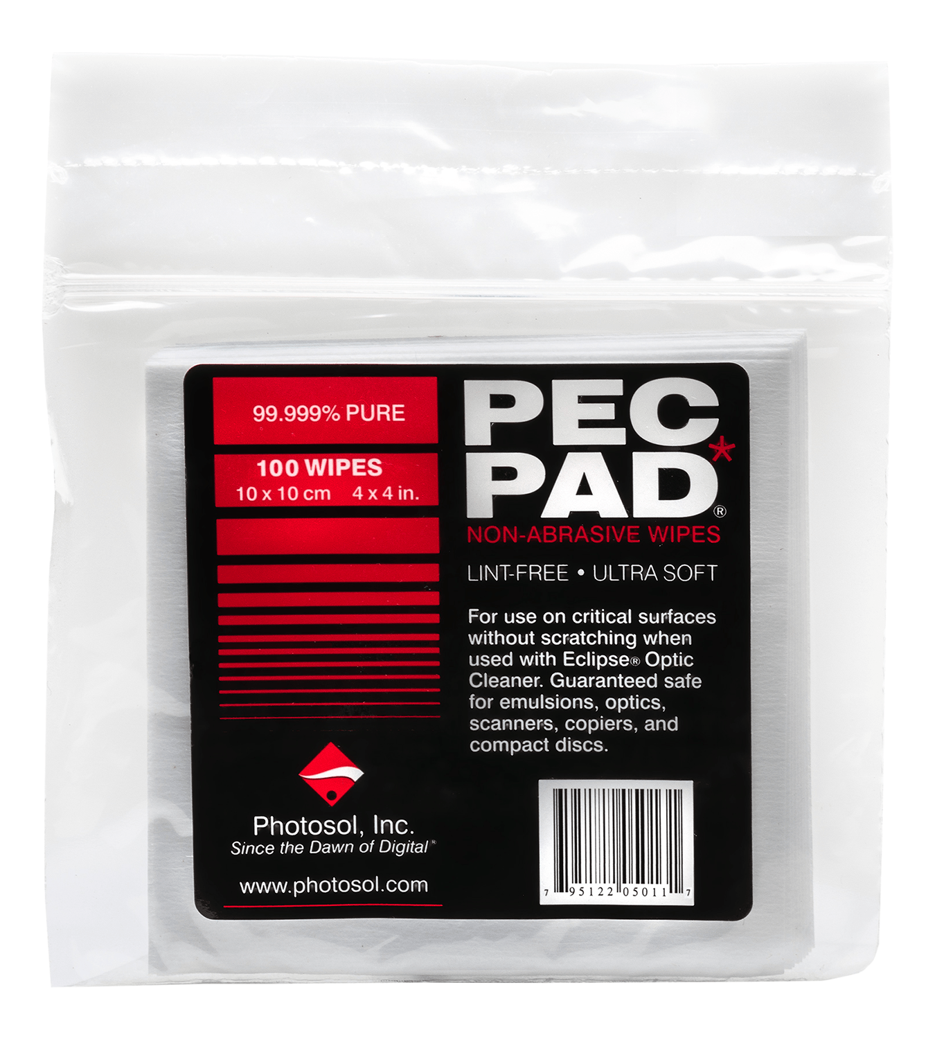 PEC-PAD Lint Free Photo Wipes