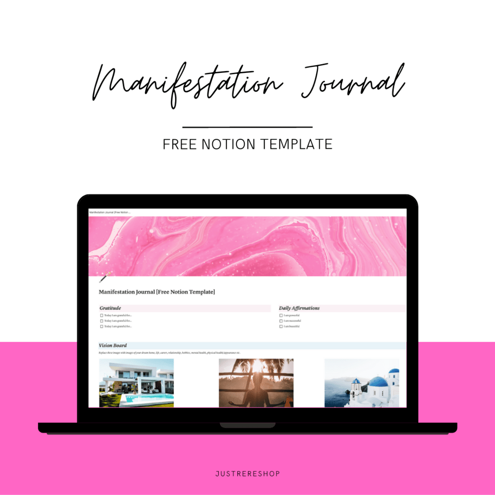 Notion Manifestation Template Notion Manifestation Template