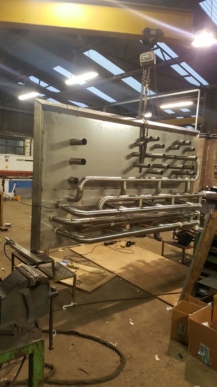Flow plate pipe work – Phil Purcell Engineering Ltd
